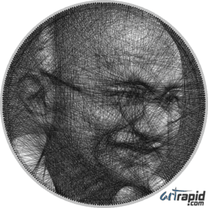 Circular string Gandhi - ArtRapid