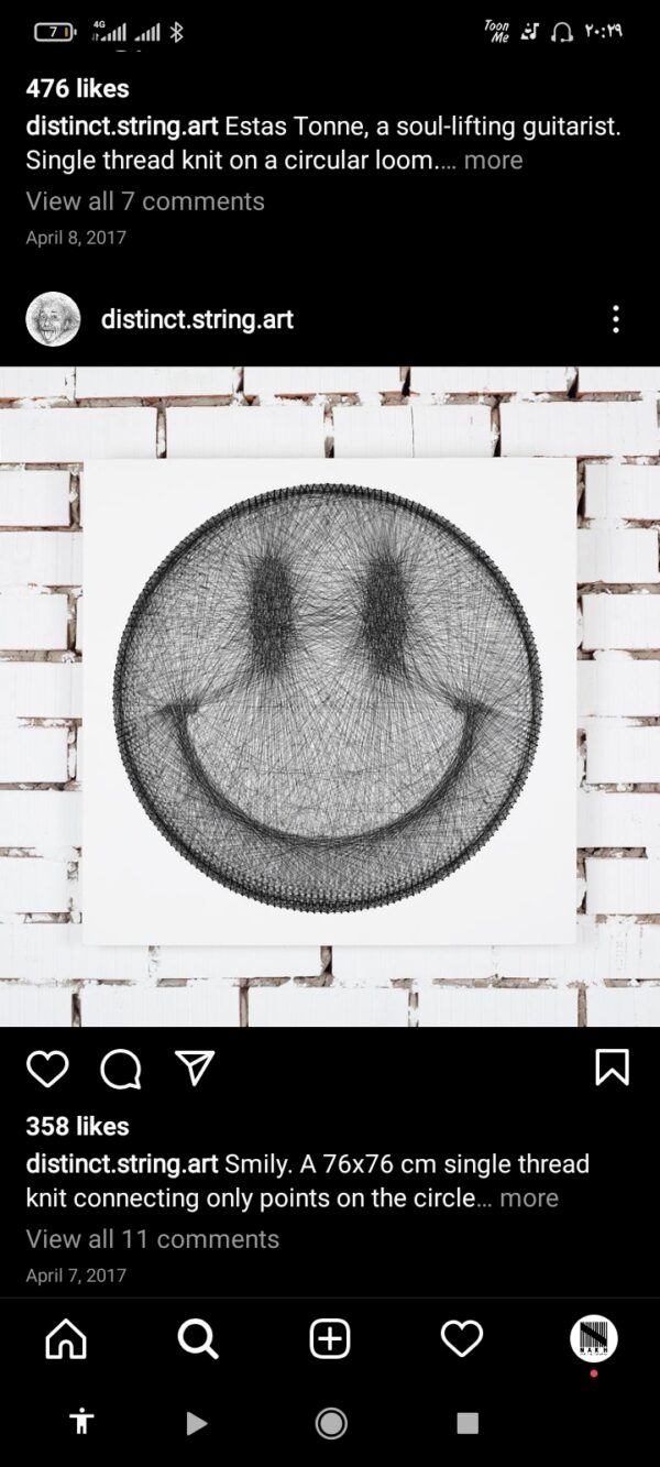 Circular string Smile - ArtRapid